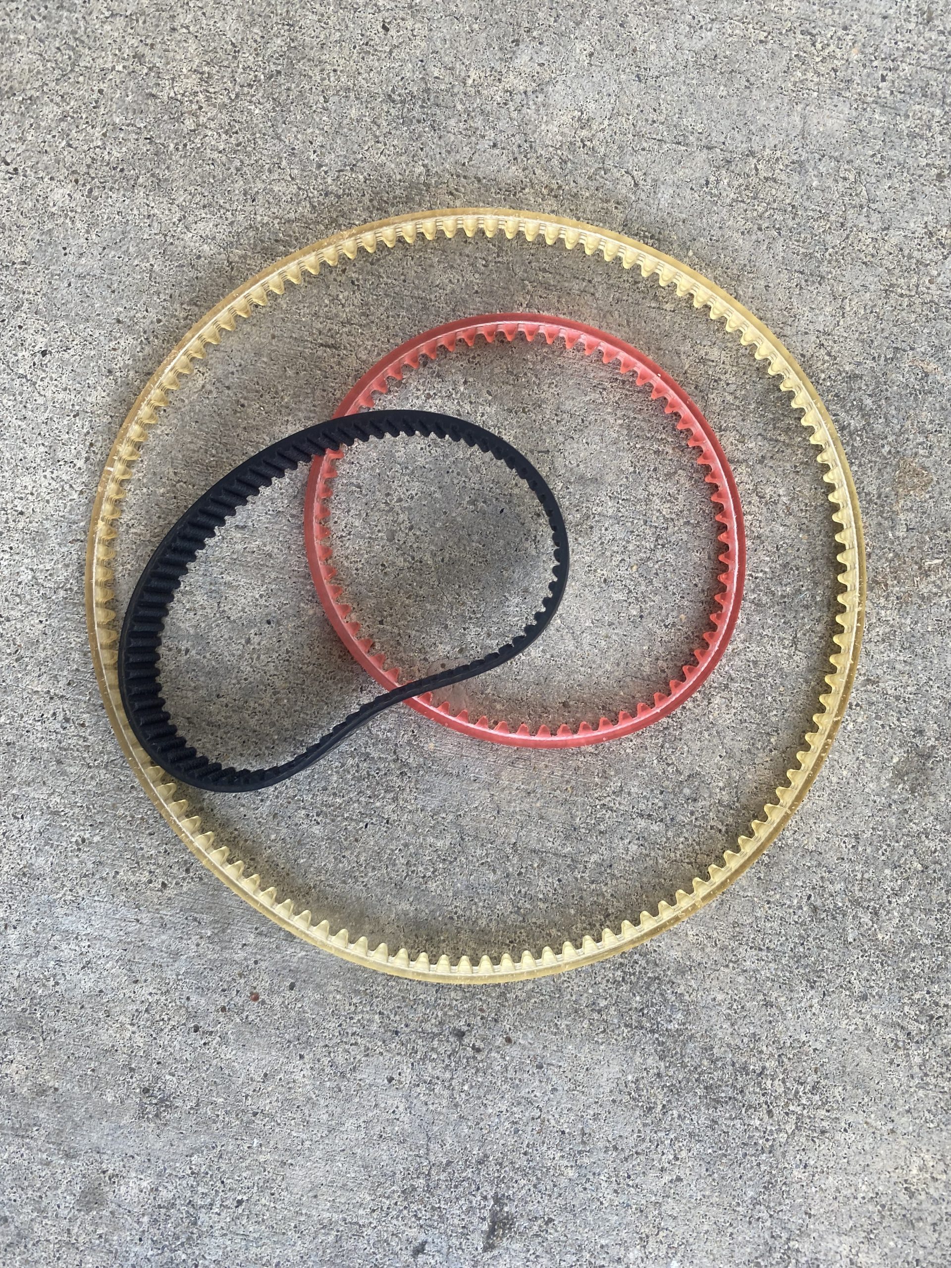 **3 New Replacement Belt set** for use with a Du La Rue Coin Sorter ...